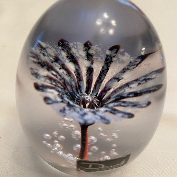 Daum | Art | Vintage Daum France Art Glass Crystal Flower Design Egg ...